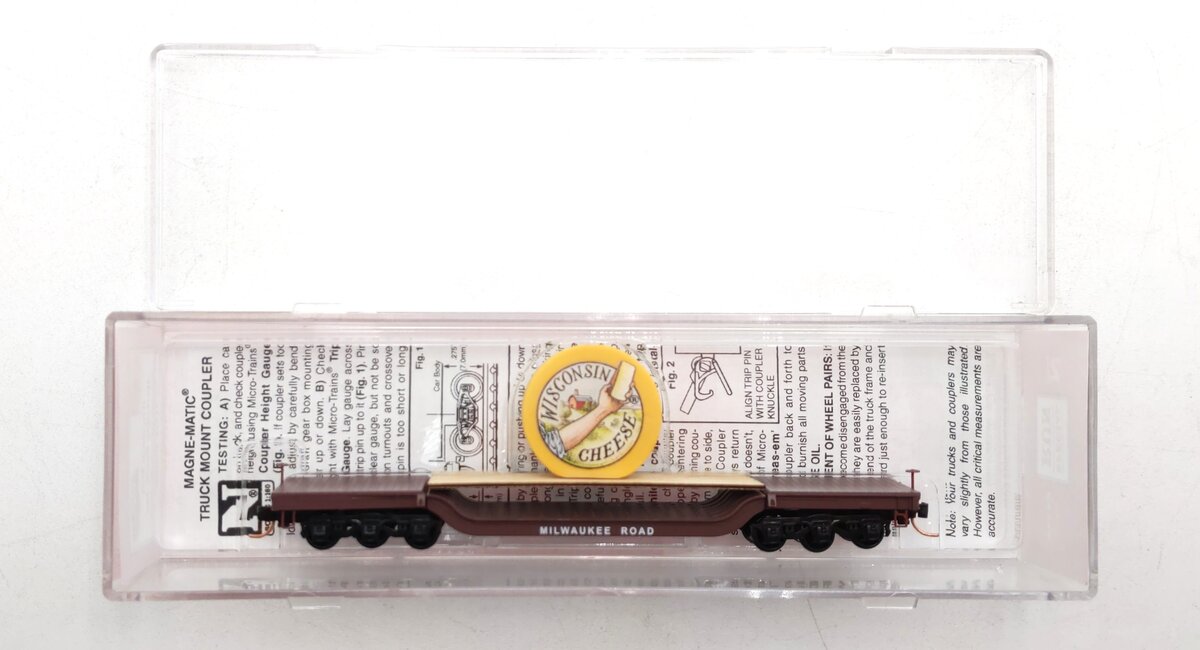 Micro-Trains MTL NSE 13-52 N Wisconsin Milk Depressed Flatcar w/ Wheel – Trainz