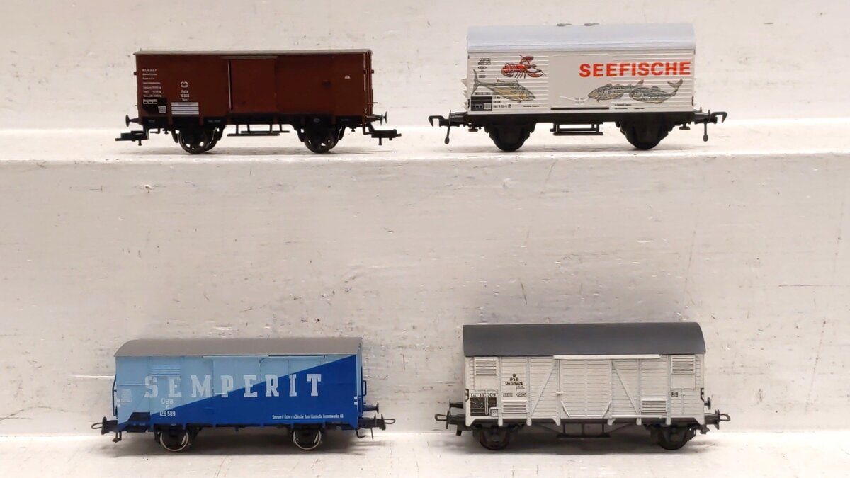 Fleischmann, Lilliput, & Roco HO Assorted Austrian & German Freight Wa ...