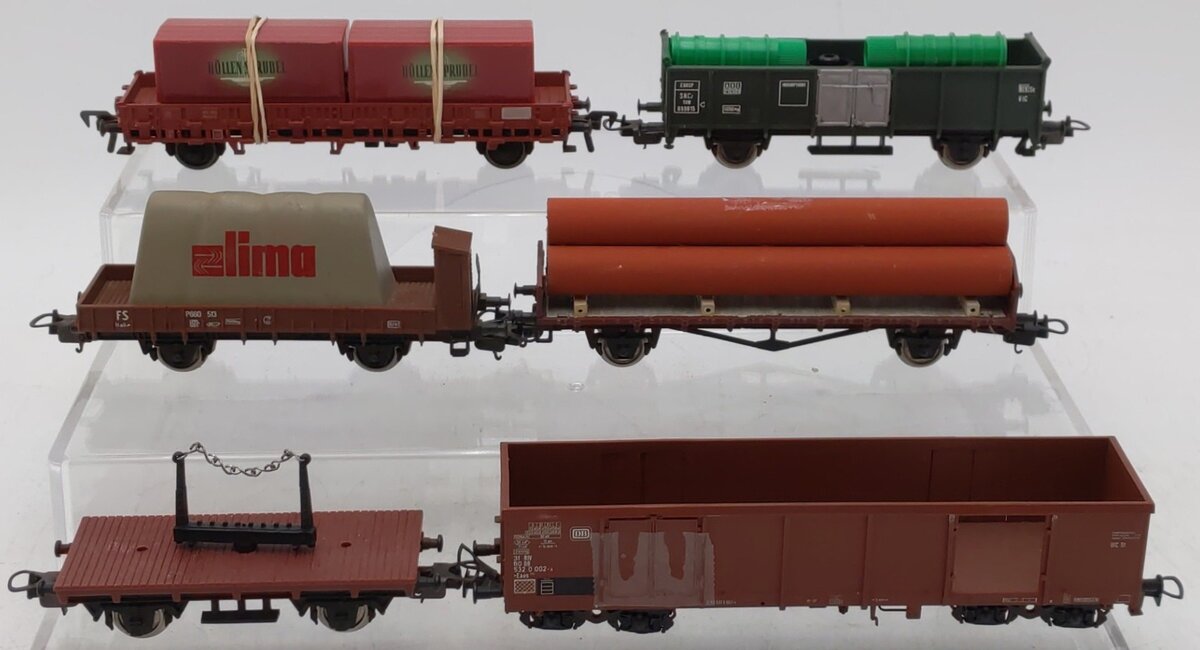 HO Scale German Federal Railway Assorted Gondolas and Flatcars [6] VG ...