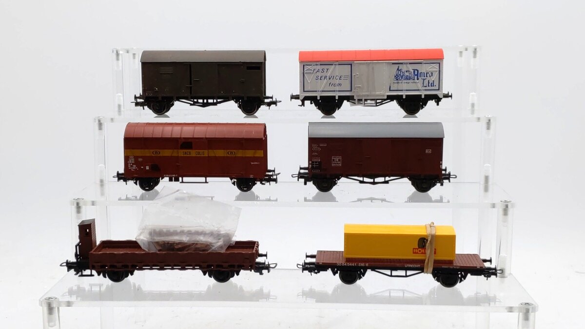 Liliput HO Scale Assorted Austrian Freight Wagons [6] VG – Trainz