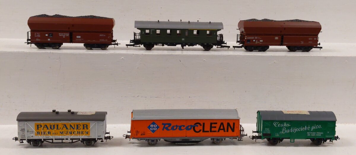 Roco HO Scale Assorted Freight & Passenger Cars [6] EX – Trainz