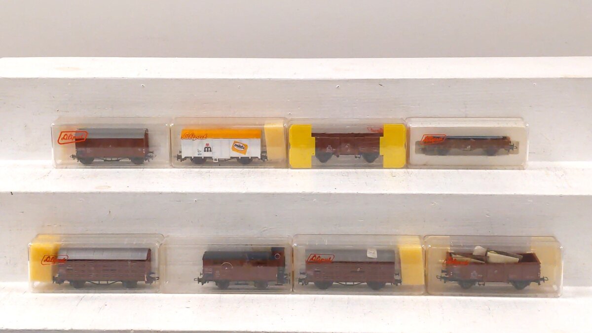 Liliput HO Scale Assorted Austrian Freight Wagons [8] VG – Trainz