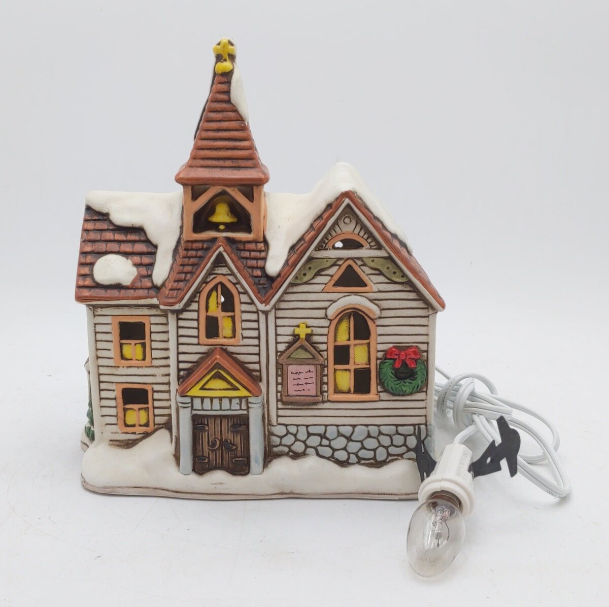 Lefton 06334 Christmas Village Friendship Chapel VG – Trainz