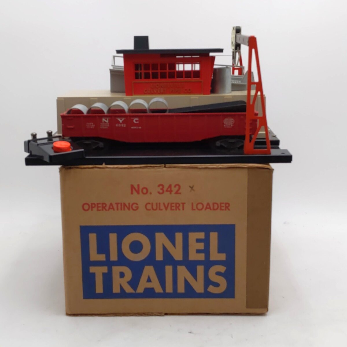 Lionel 342 Vintage O Motorized Operating Culvert Loader with Car VG/Bo ...