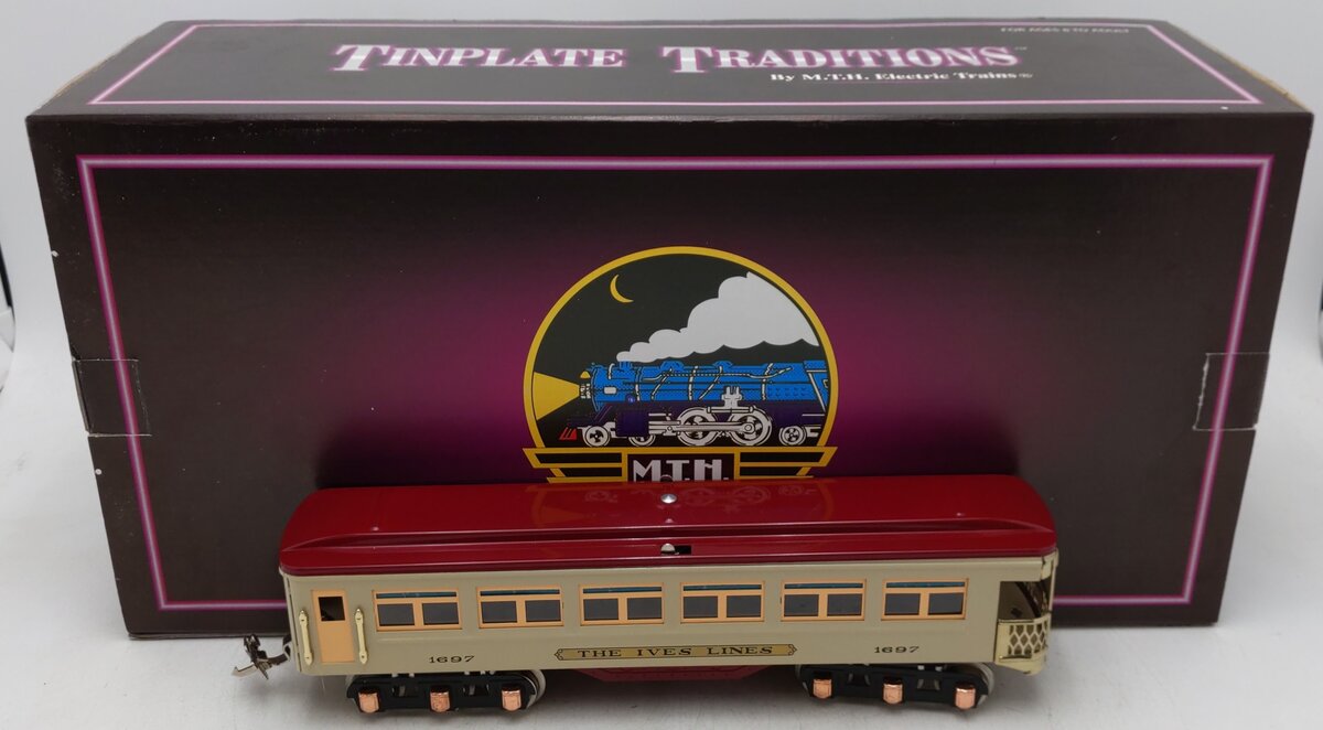 MTH 10-8046-C O Gauge The Ives Line Observation Passenger Car #1697 EX ...