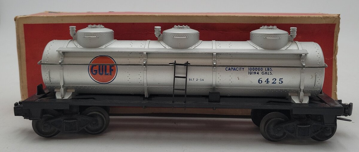 Lionel 6425 Vintage O Gulf Triple Dome Tank Car VG/Box – Trainz