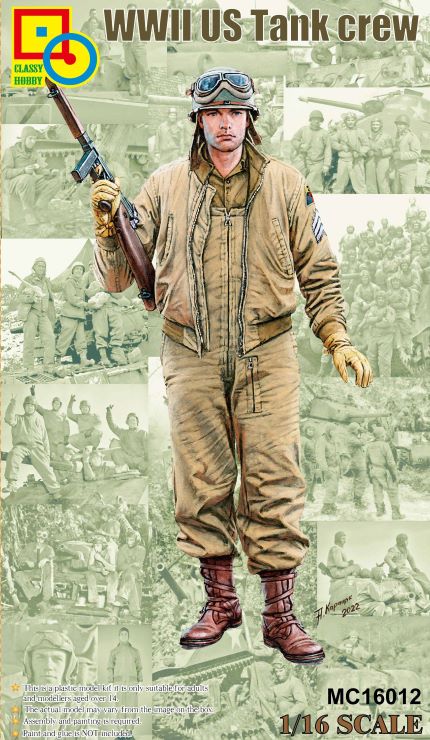 Classy Hobby 16012 1:16 WWII US Tank Crew Figure Kit – Trainz