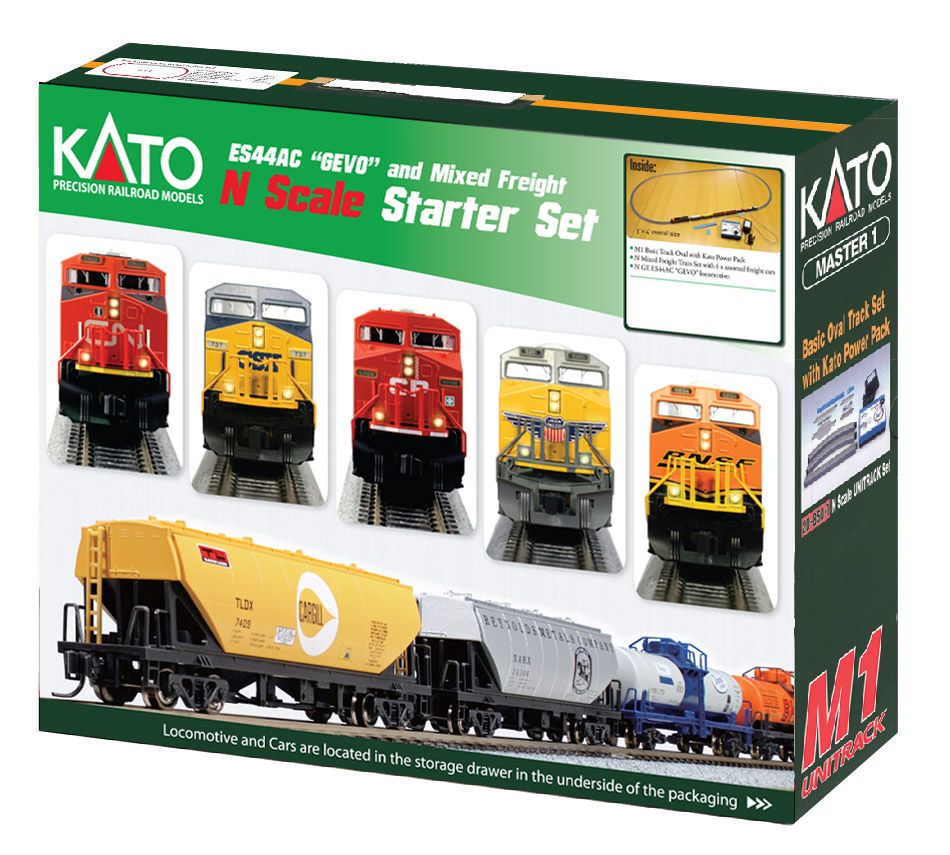 Kato 106-0026 FEC GE ES44C4 Gevo And Mixed Freight N Gauge Starter Set ...