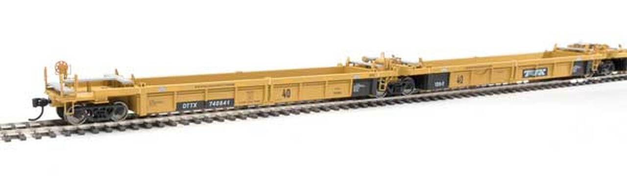 Walthers 910-55647 HO DTTX Yellow Thrall Rebuilt 40' Well Car #740841 – Trainz