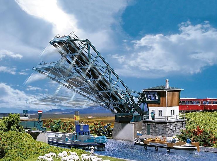 Faller 120490 HO Lift Bridge Kit with Drive Building Kit – Trainz