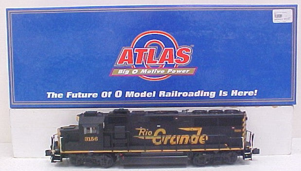 Atlas 1255 O Gauge Rio Grande Unpowered GP-60 Diesel Locomotive #3156 ...