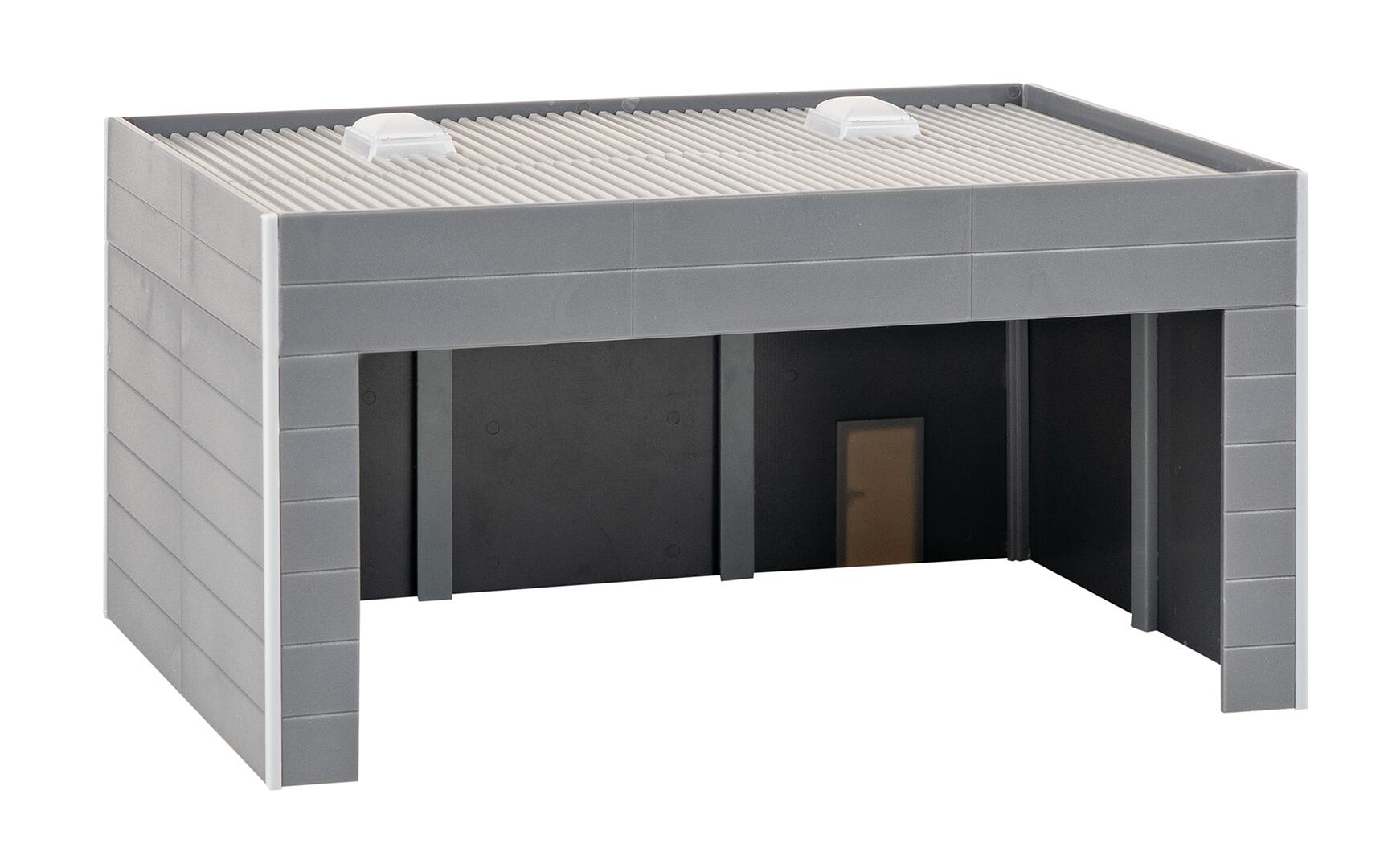 Faller 130893 HO Vehicle Shelter, System Building Kit – Trainz