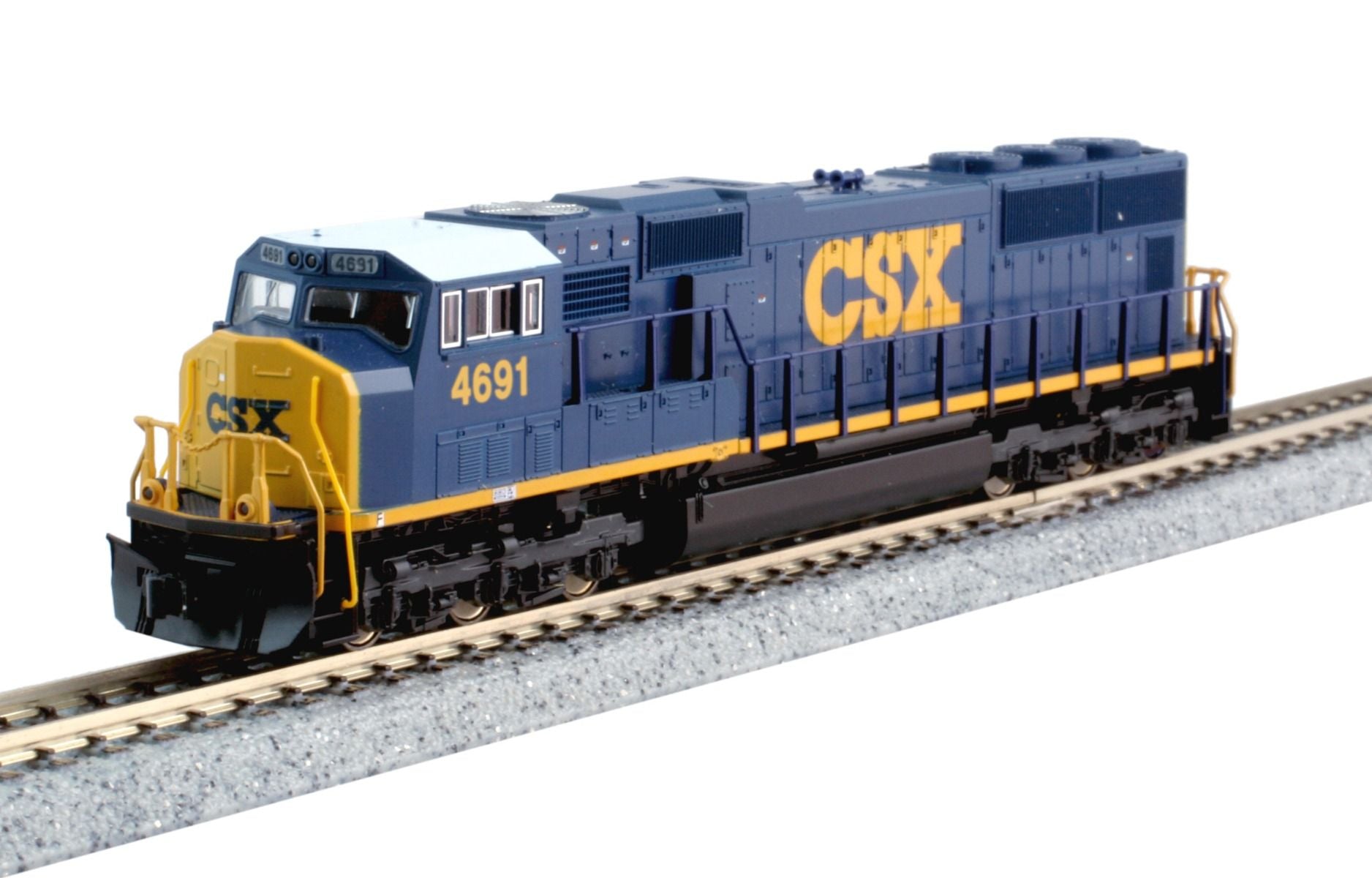 Kato 176-7610-DCC N CSX EMD SD70M Flat Radiator Diesel Locomotive w/DC ...