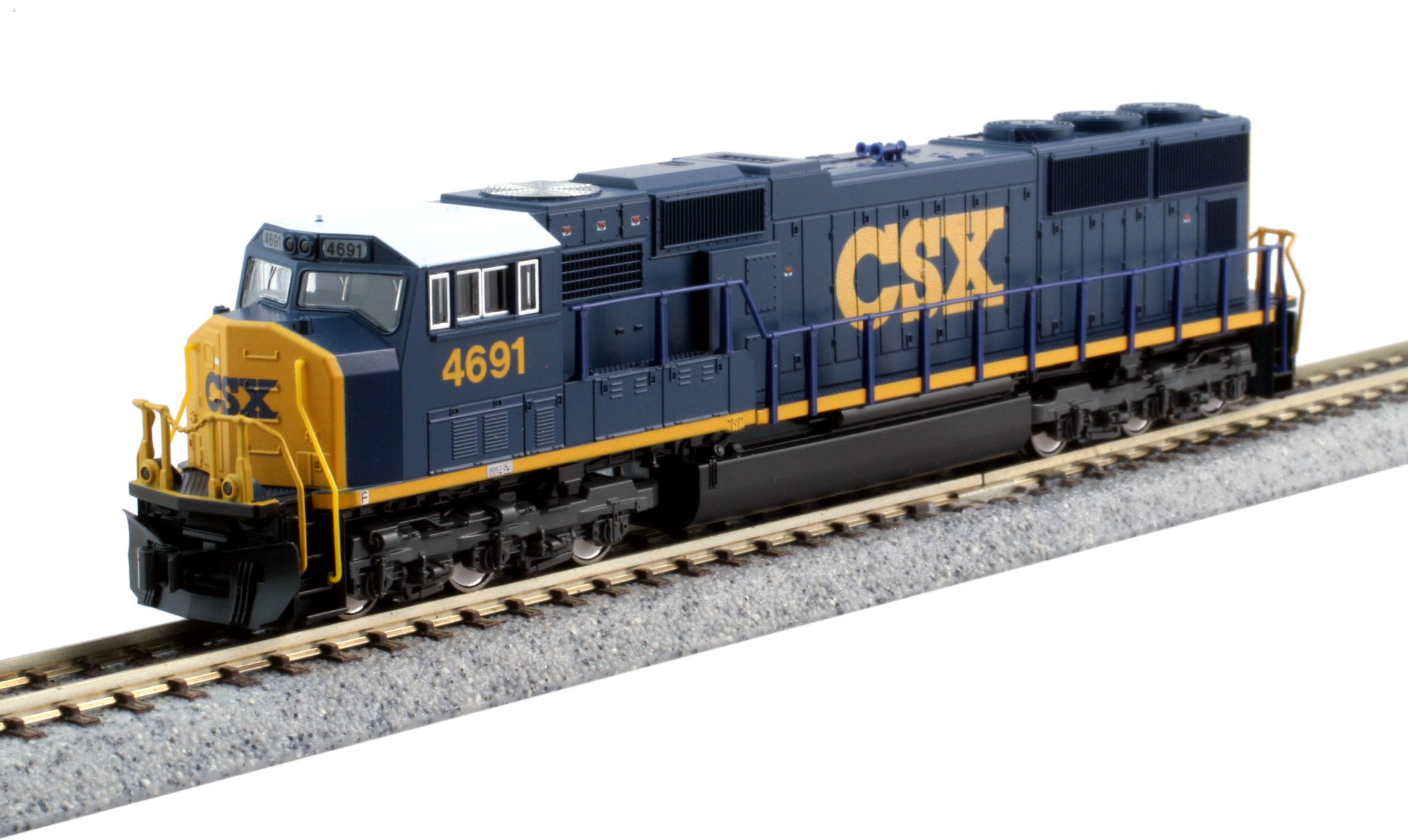 Kato 176-7609 N CSX EMD SD70M Flat Radiator Diesel Locomotive #4691 ...