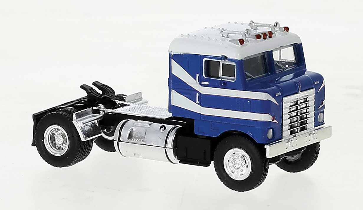Brekina Automodelle 85955 HO Blue, White 1950 Kenworth Bullnose Tracto ...