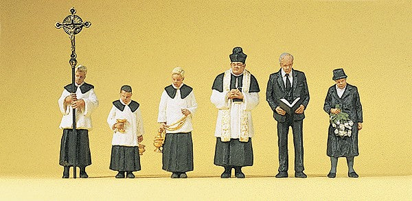 Preiser 10520 HO Catholic Funeral Figures (Set of 6) – Trainz