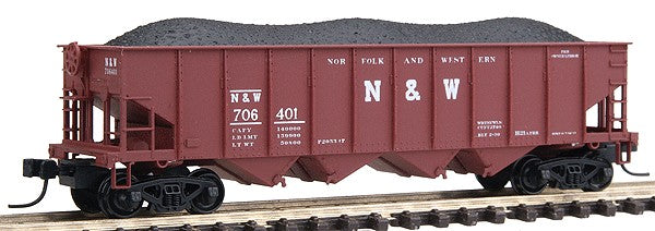 Bowser 37410 N Scale Norfolk & Western 4-Bay Hopper Car – Trainz