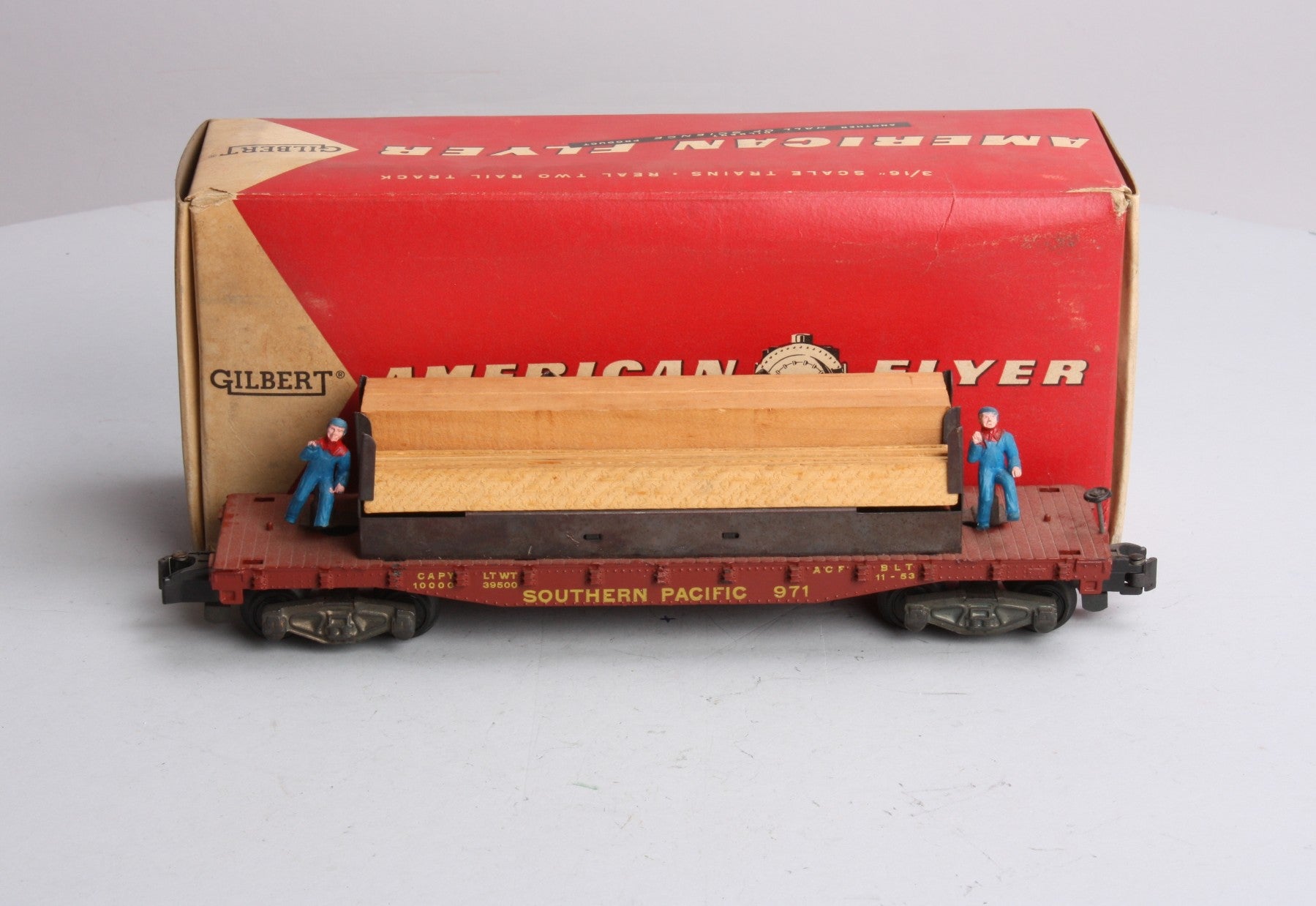 American Flyer 971 Vintage S Southern Pacific Lumber Unloading Car – Trainz