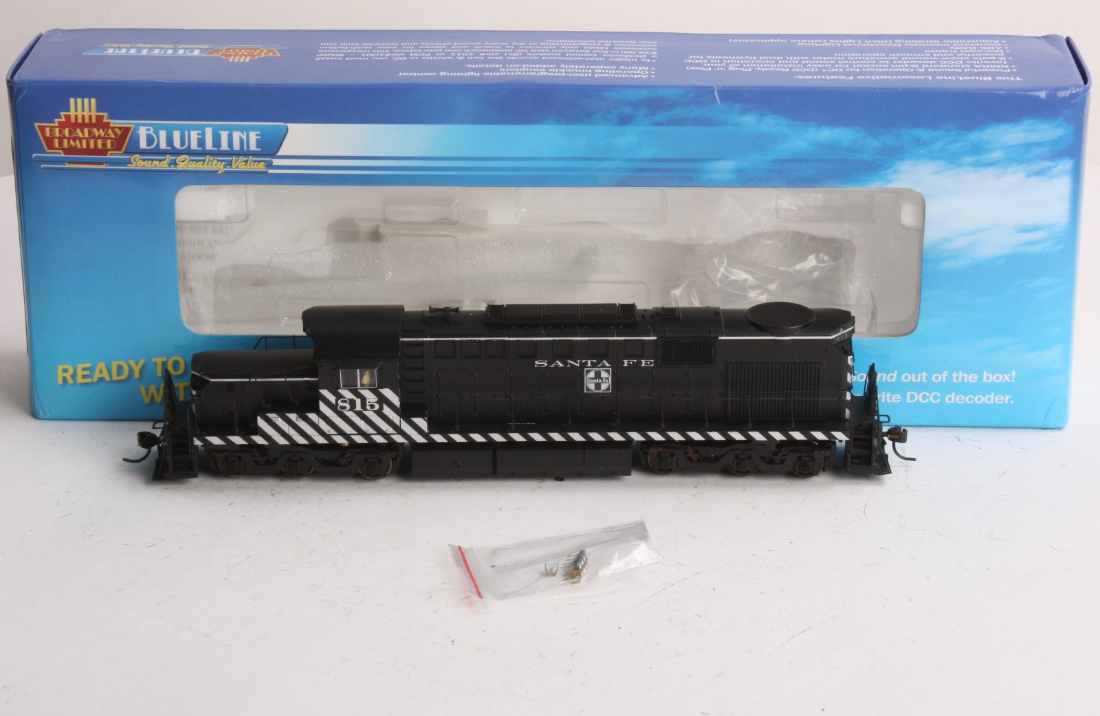Broadway Limited 5093 HO Santa Fe Alco RSD15 Low Hood Blue Line™ #815 ...