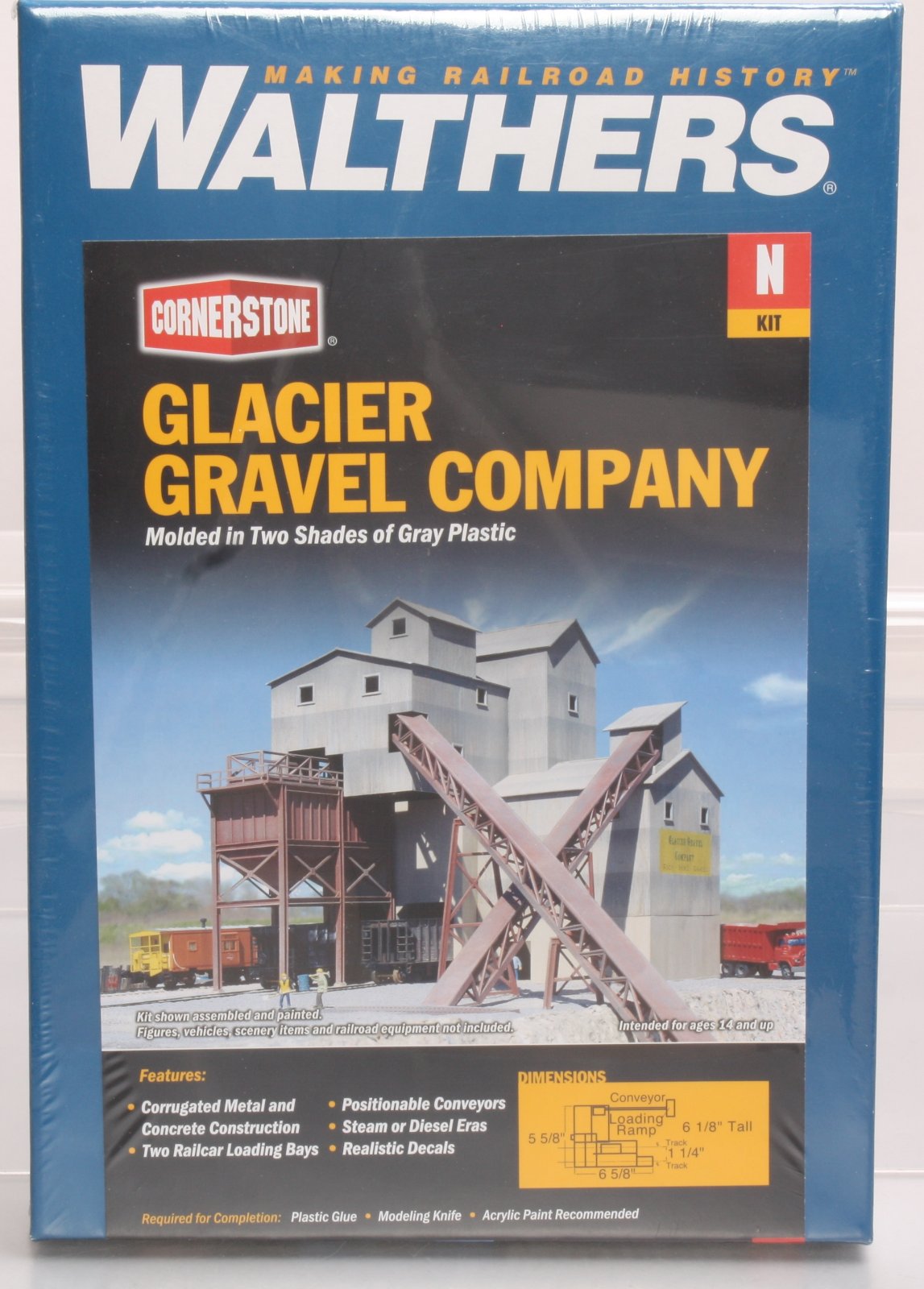 Walthers 933-3241 N Glacier Gravel Co. Industrial Building Kit – Trainz