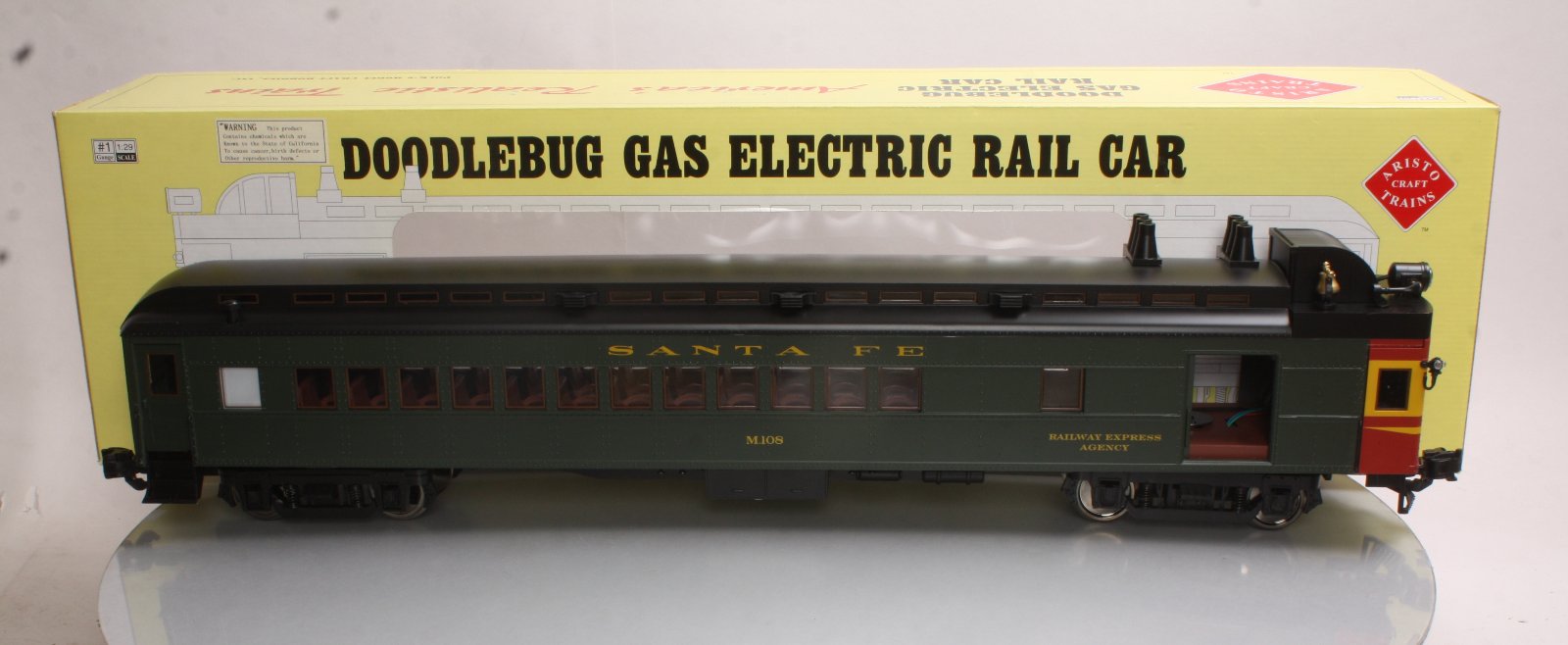 Aristo-Craft 21210 ATSF Santa Fe Doodlebug Gas Electric Rail Car #M108 ...