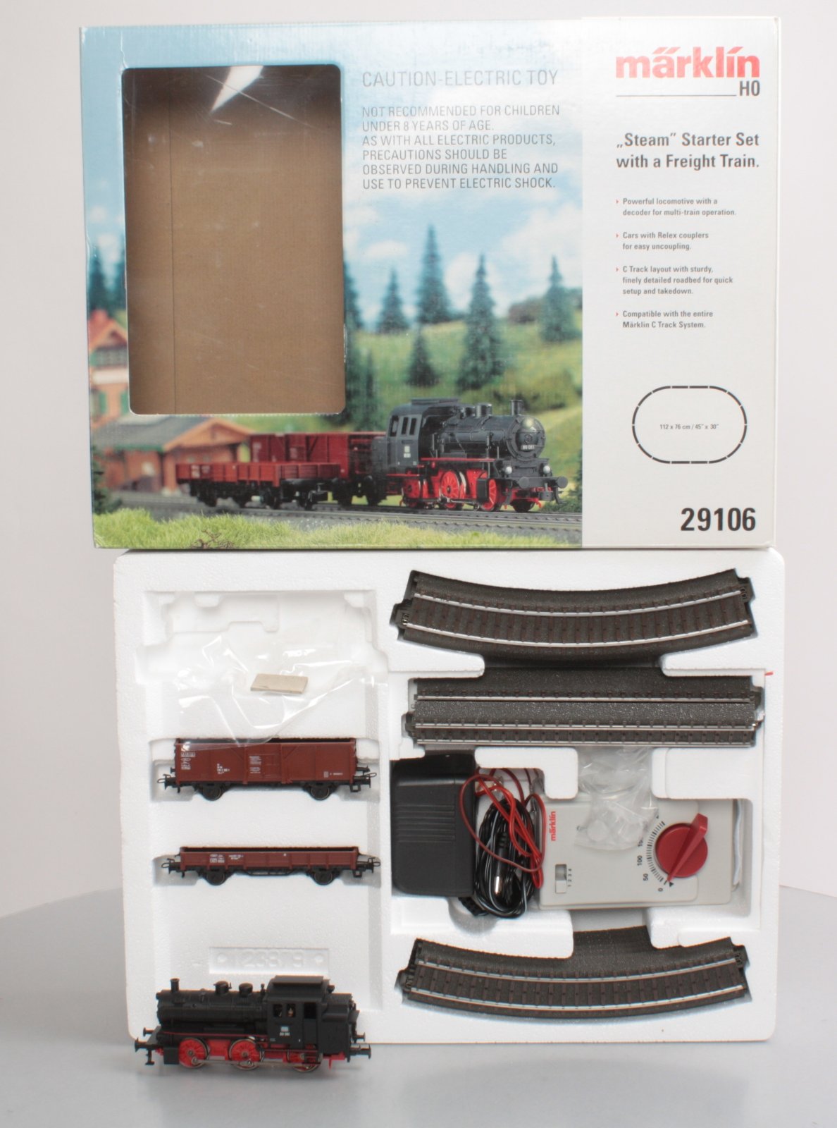 Marklin 29106 HO Deutsche Bahn Steam Freight Train Set – Trainz