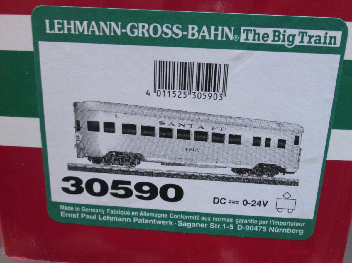 LGB 30590 Santa Fe Streamlined Observation Car - Metal Wheels – Trainz