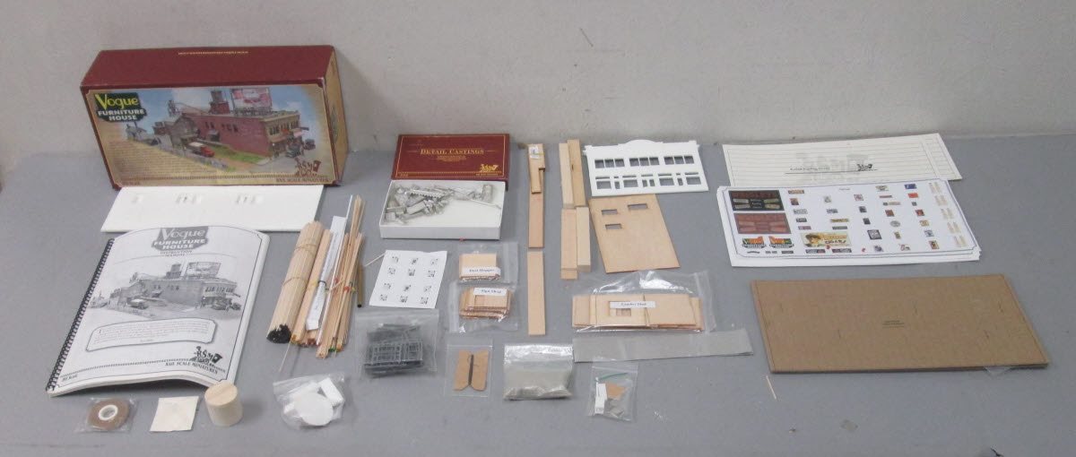 Rail Scale Miniatures 004 HO Scale Vogue Furniture House Craftsman Kit ...