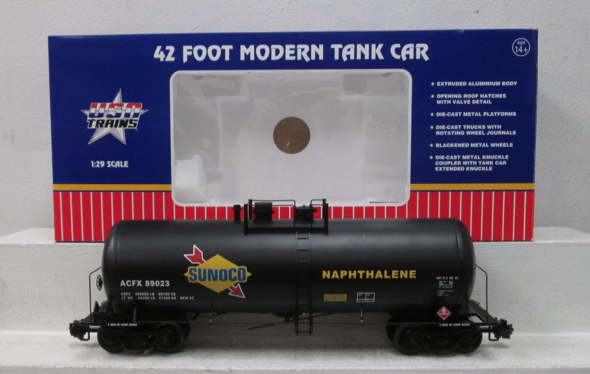 USA Trains R15255 Sunoco 42' Modern Tank Car Black (Metal Wheels) – Trainz