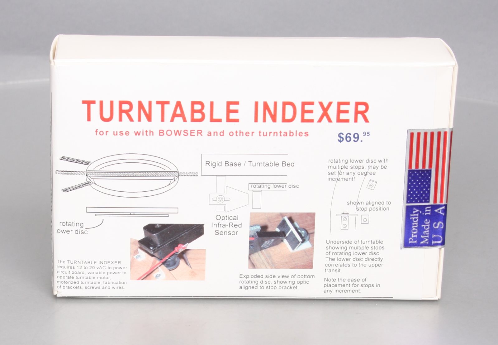 Z Thek 617 HO Scale Turntable Indexer For Use W/Bowser & Other Turntab ...