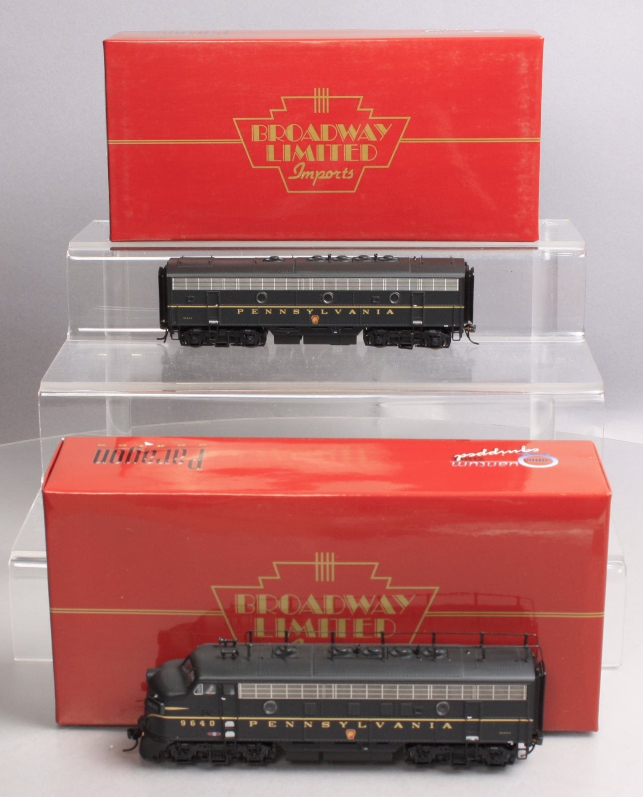 Broadway Limited 419 HO PRR F7A & F7B Diesel Locomotive #9640A/#9640B ...