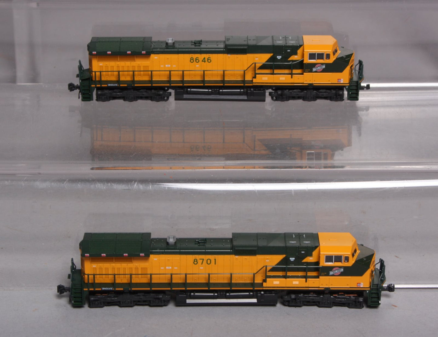 Kato 106-24511 N C&NW C44-9W Diesel Locomotive #8646/#8702 - DCC Ready – Trainz