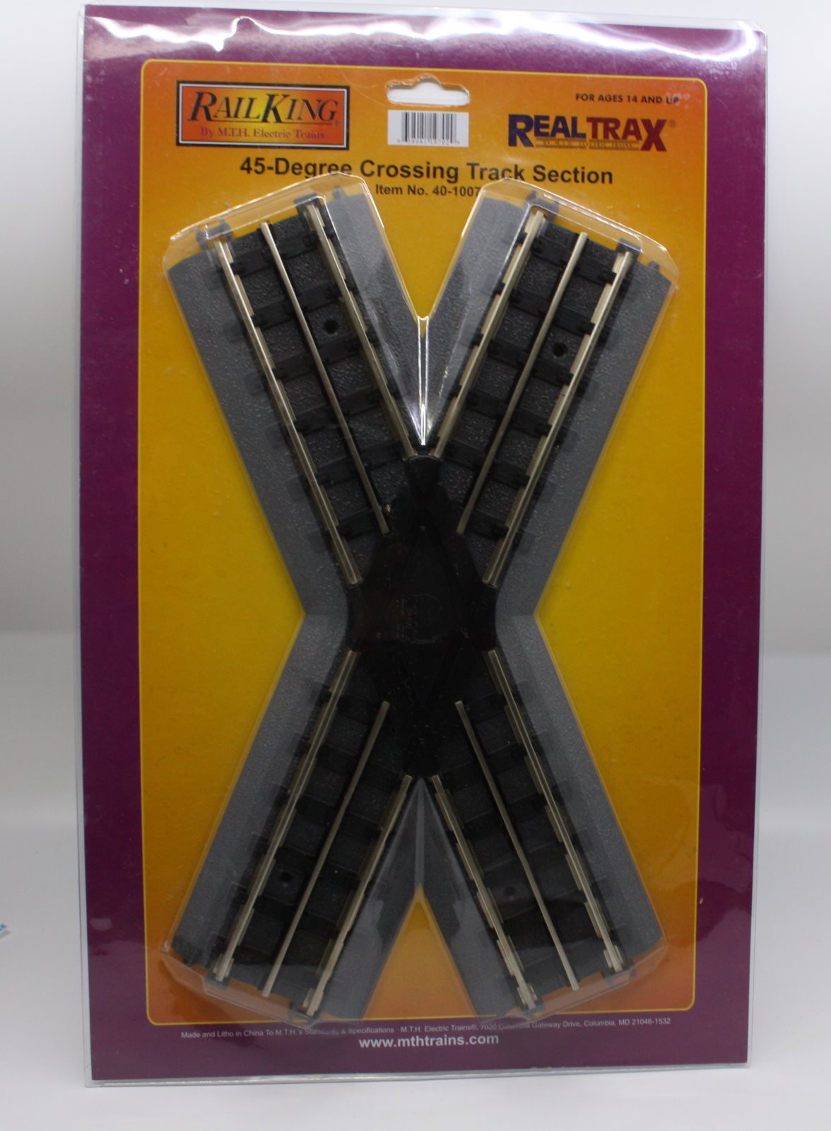 MTH 40-1007 RealTrax 45 Degree Crossover Track – Trainz