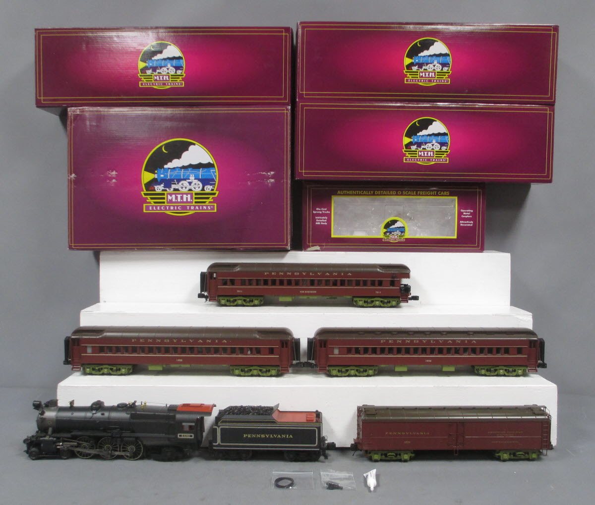 MTH 20-3467-1 O PRR 4-6-2 K4s Metropolitan Deluxe Steam Passenger Set ...