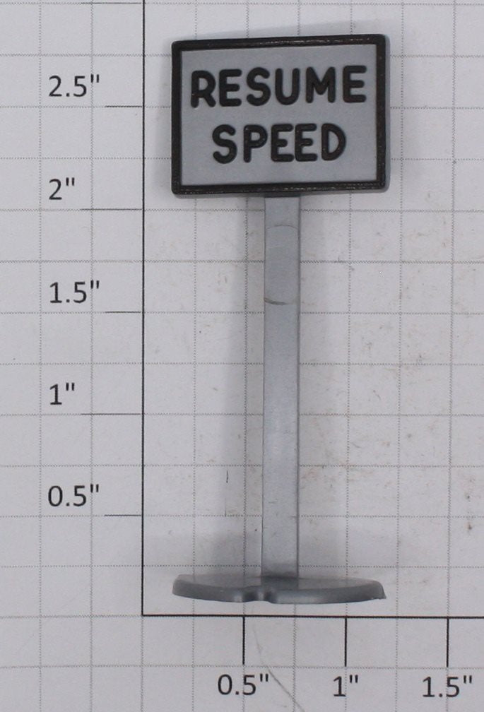 Marx PS-1-RSG Railroad Sign Resume Speed (Gray) – Trainz