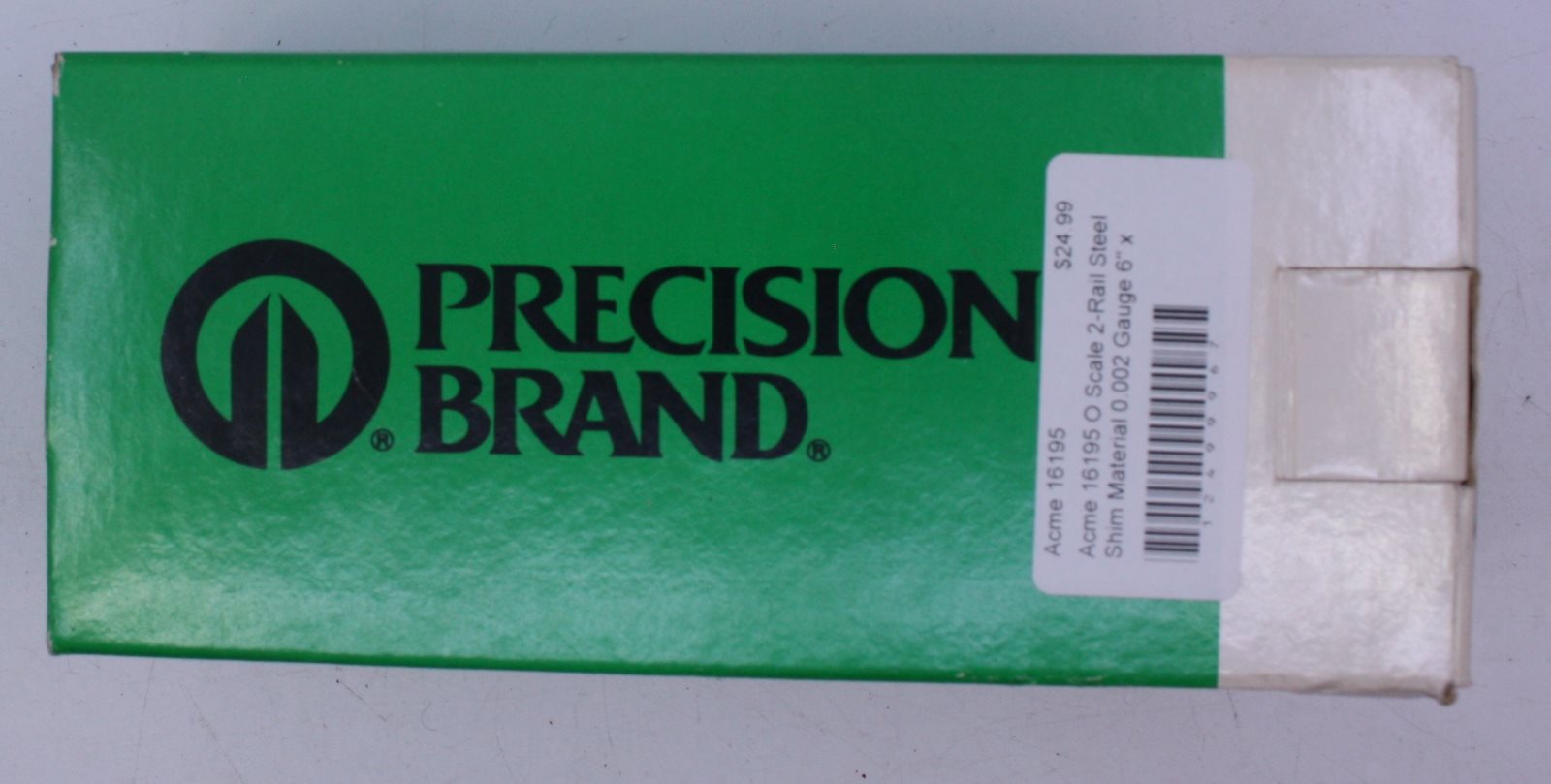 Acme 16195 O Scale 2-Rail Steel Shim Material 0.002 Gauge 6" x 100" – Trainz