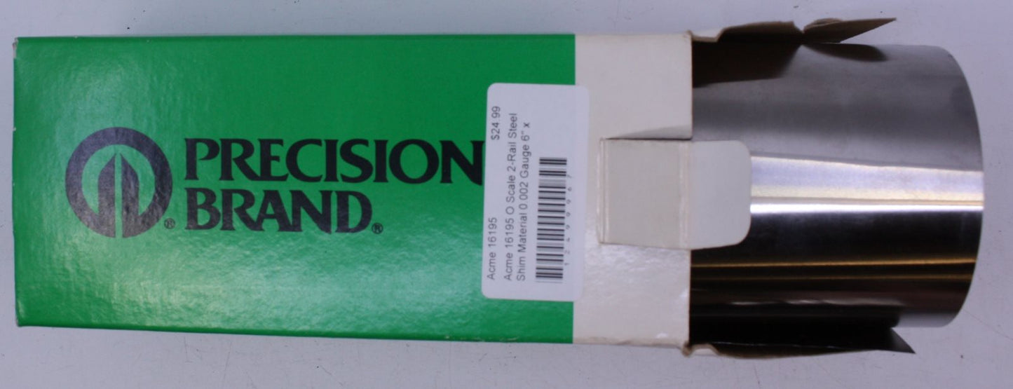 Acme 16195 O Scale 2-Rail Steel Shim Material 0.002 Gauge 6" x 100 ...