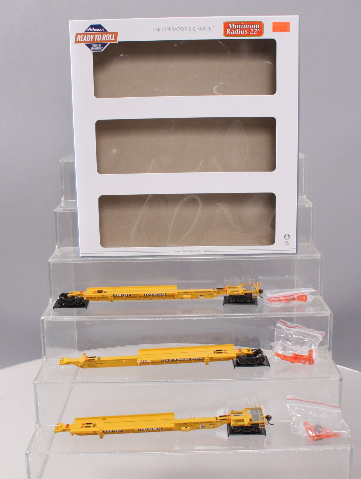 Athearn 28925 HO RTR 57' Trinity Spine Car,TTRX/New Logo #360878 – Trainz