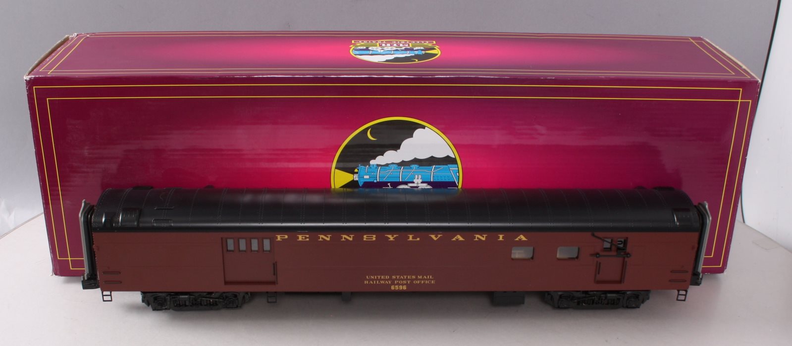 MTH 20-68213 PRR 70' ABS Tuscan Smooth Side RPO Car – Trainz