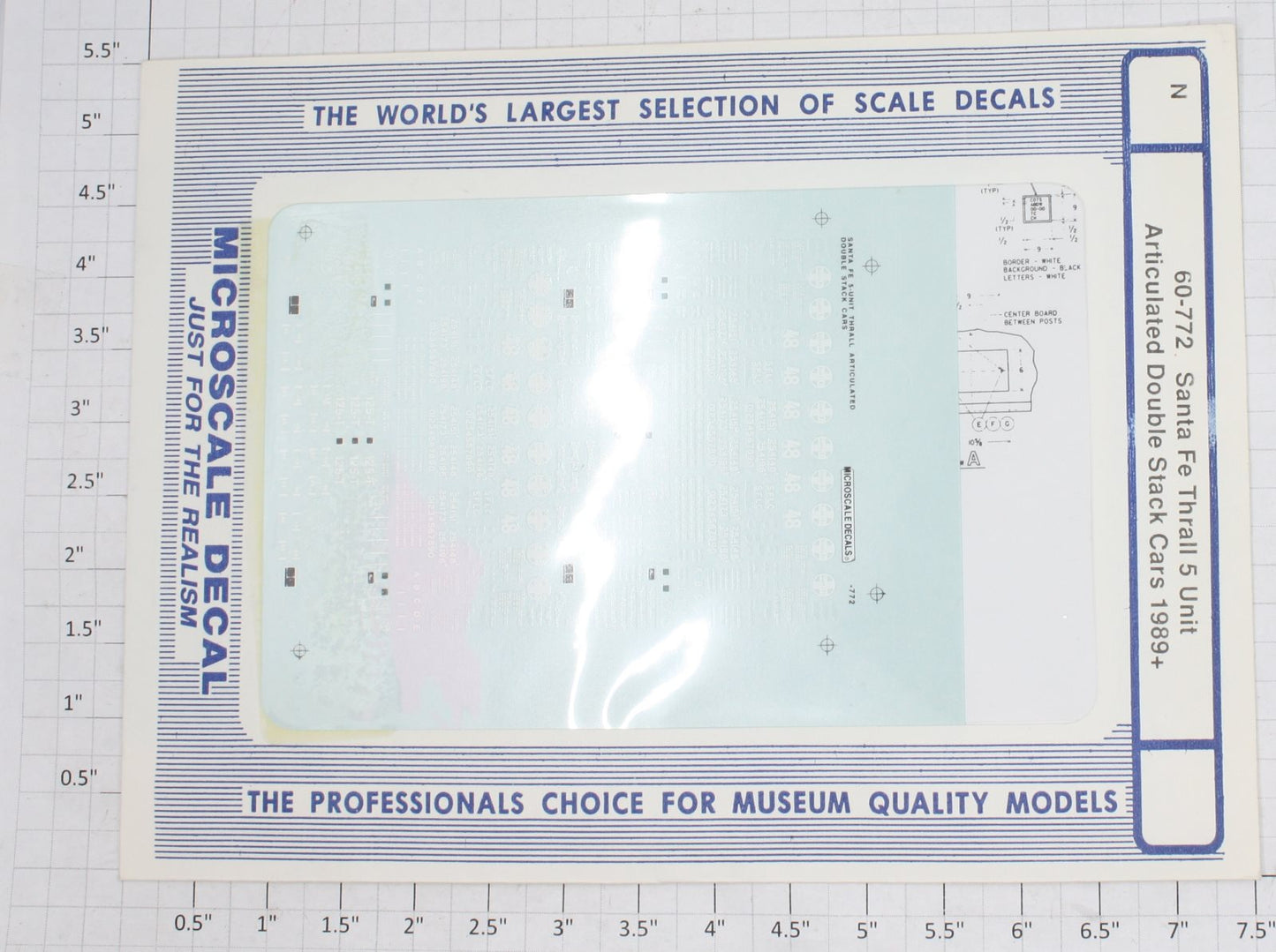 Microscale 60-772 N 1989+ SF Thrall 5 Unit Articulated Double Stack Ca ...