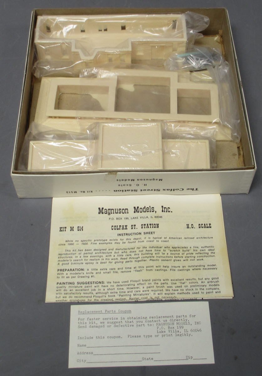 Magnuson Models M513 HO Scale The Colfax Street Station Building Kit ...