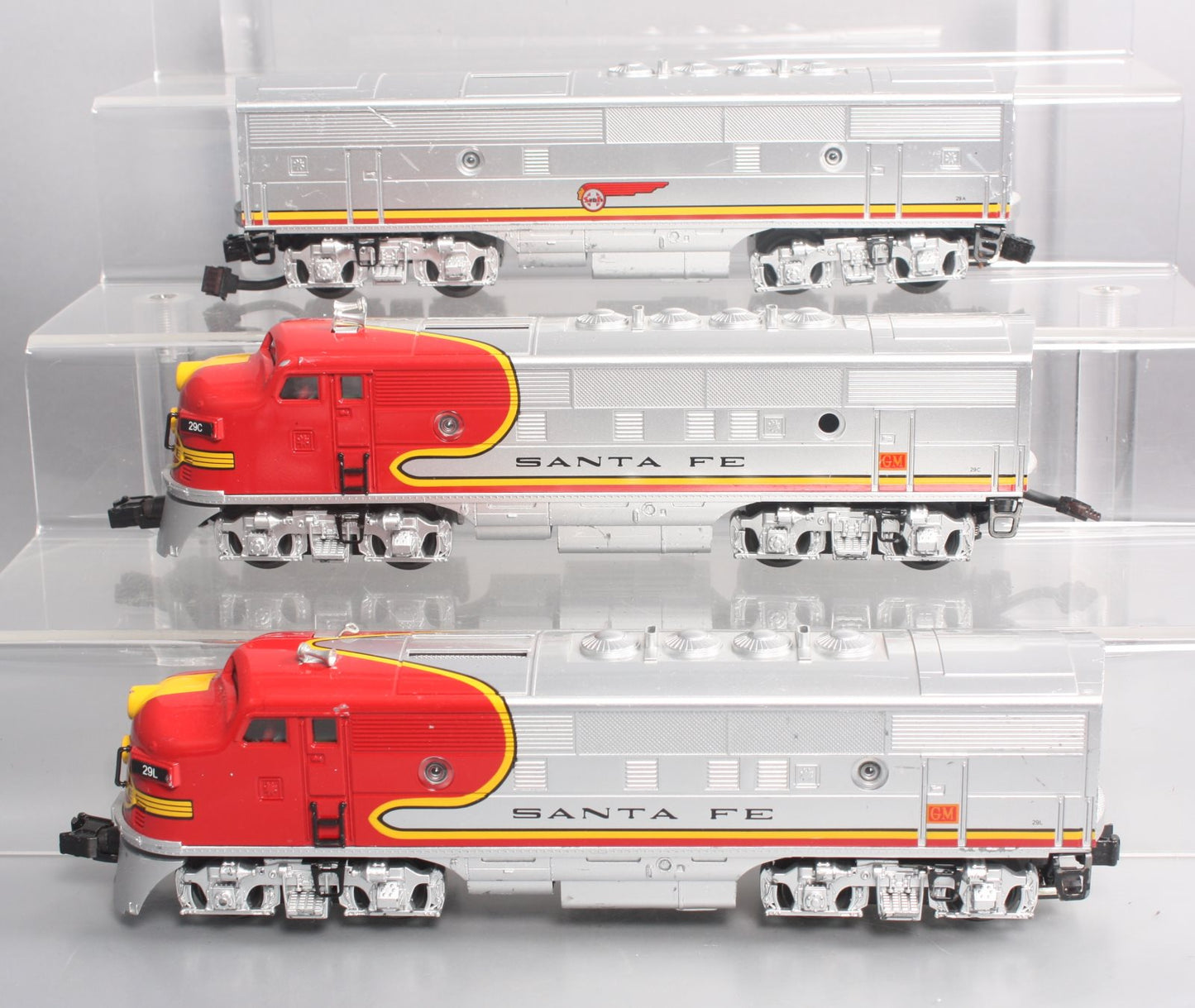 MTH 30-20551-1 Santa Fe F-3 ABA Diesel Engine Set w/PS 3.0 #29L/29C/29 ...