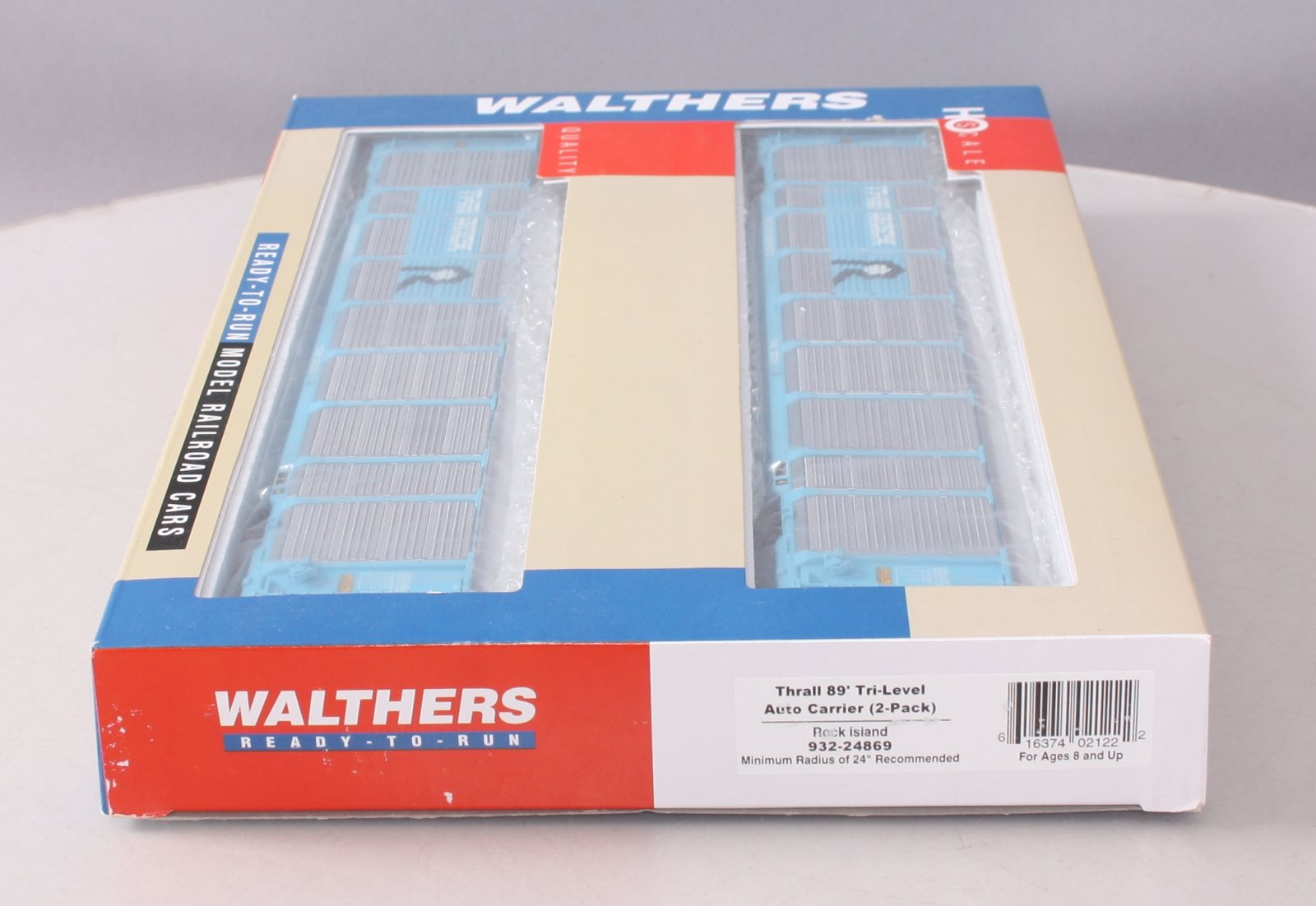 Walthers 932-24869 HO Rock Island Thrall 89' Tri-Level Auto Carrier (P – Trainz