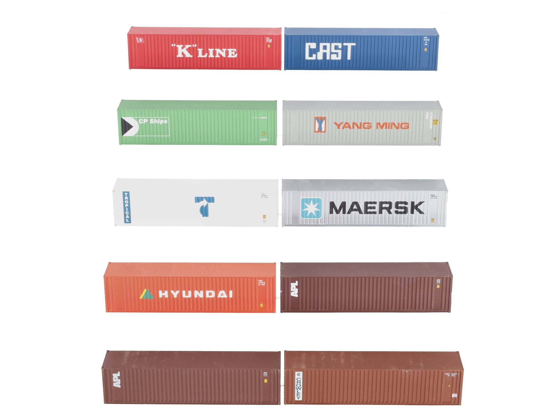 HO Assorted Intermodal Containers [10] EX – Trainz