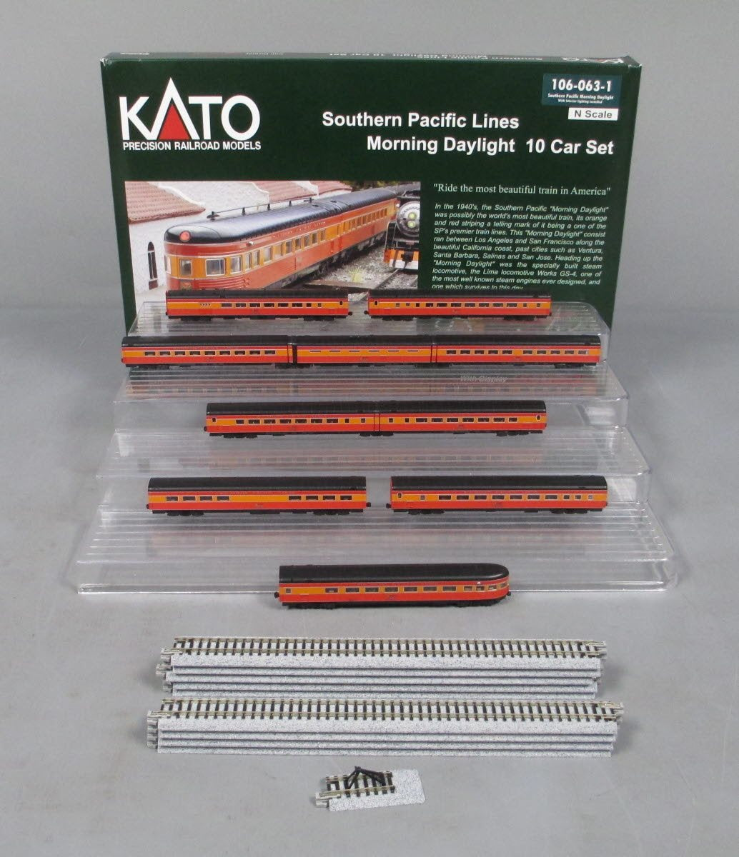 Kato 106-063-1 N SP Lines Morning Daylight Passenger Cars(Set of 10 ...