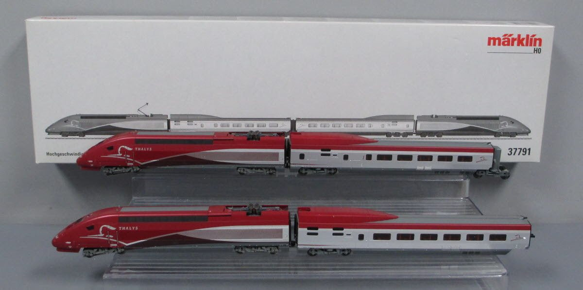 Marklin 37791 Thalys PBKA High Speed HO Gauge Electric Train Set – Trainz