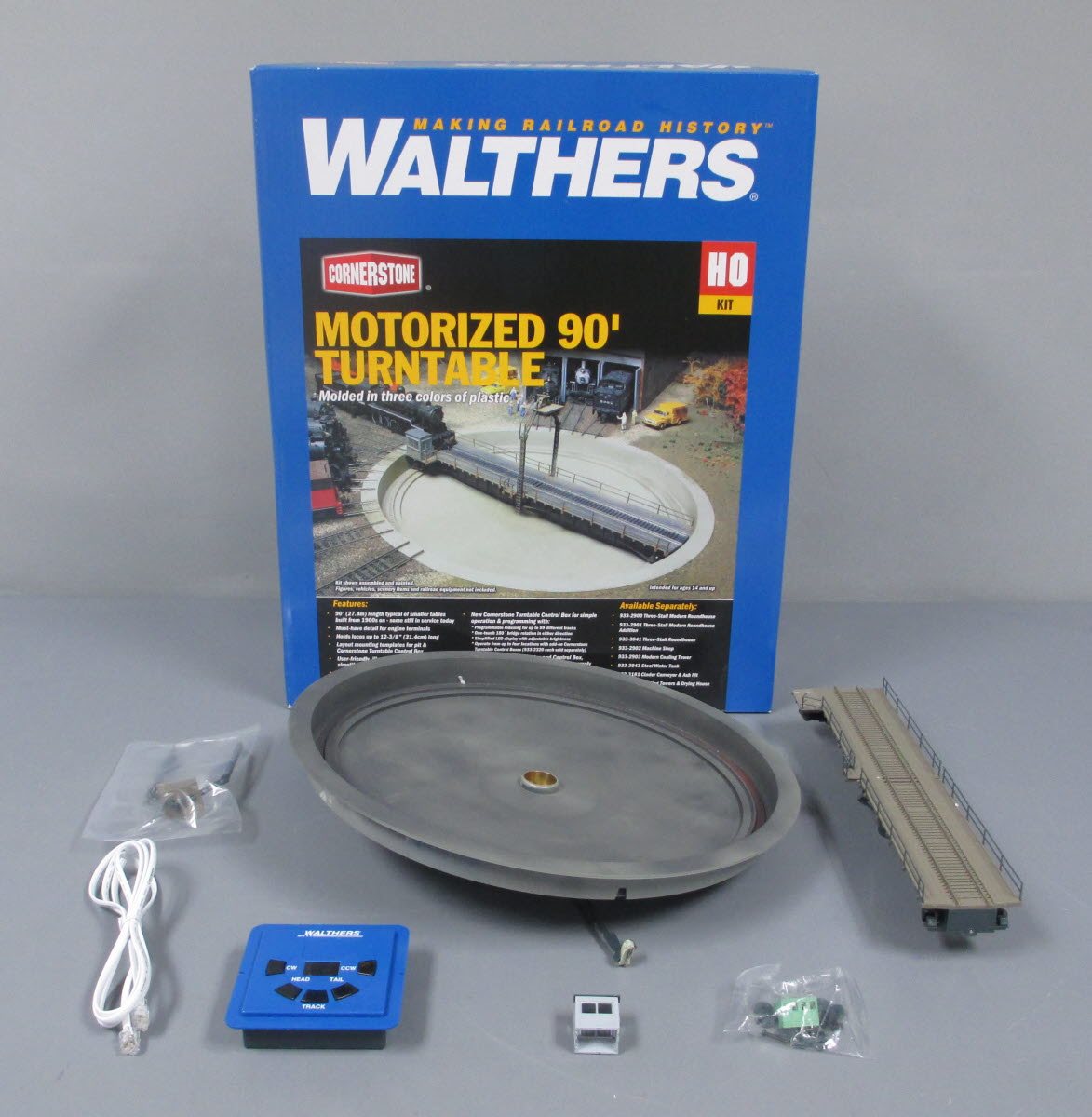 Walthers 933-2860 HO Assembled Motorized 90' Turntable – Trainz