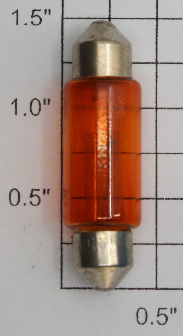 Acme 3423A 12V 5W .42A 4CP 13 x 37mm Amber T-4 Festoon Cap Light Bulb ...