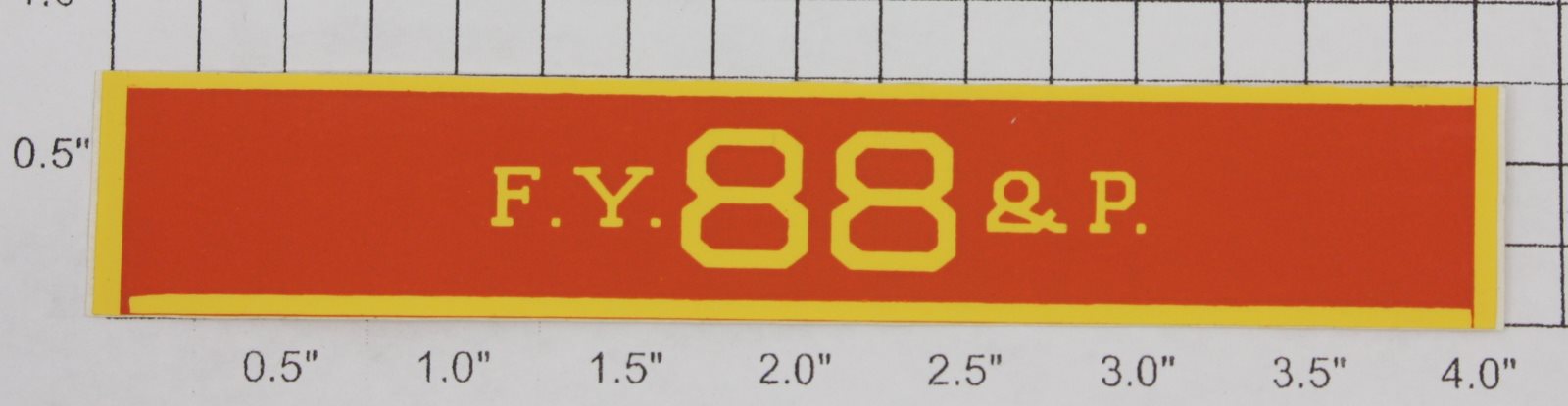 American Flyer 21088-2 Red/Yellow F.Y. 88 & P Decal for Franklin Loco ...