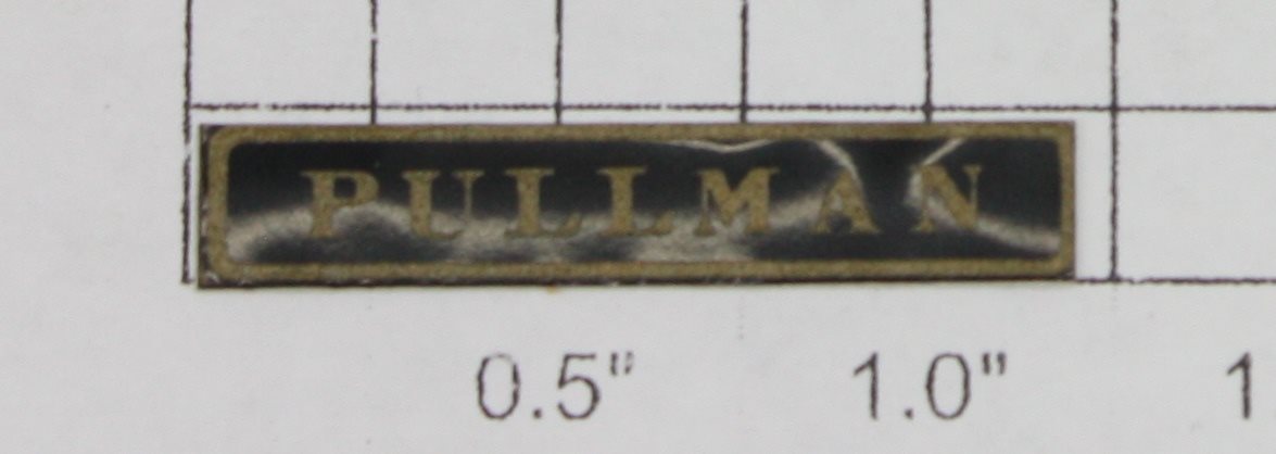 American Flyer 4331-13 Black/Gold "Pullman" Sticker Decal – Trainz
